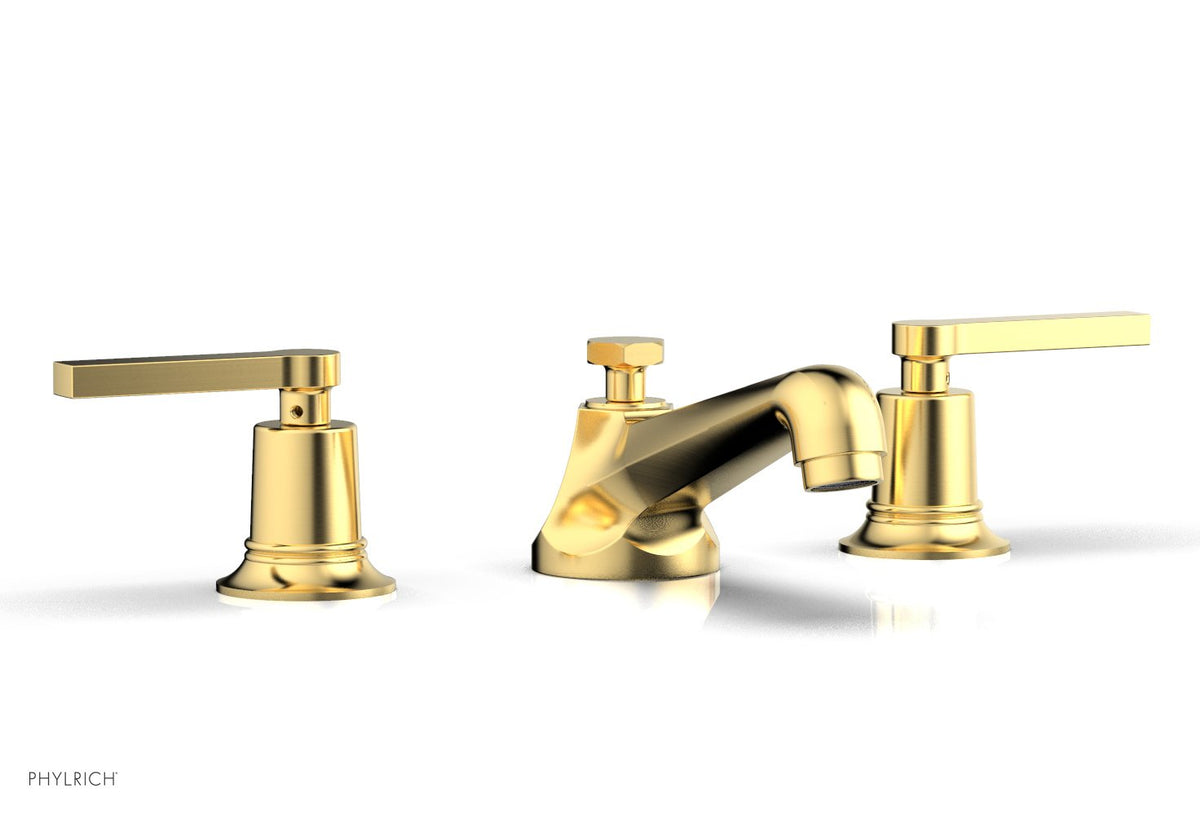 Hex Modern Widespread Faucet Low Lever Handles | 501-02 - Phylrich