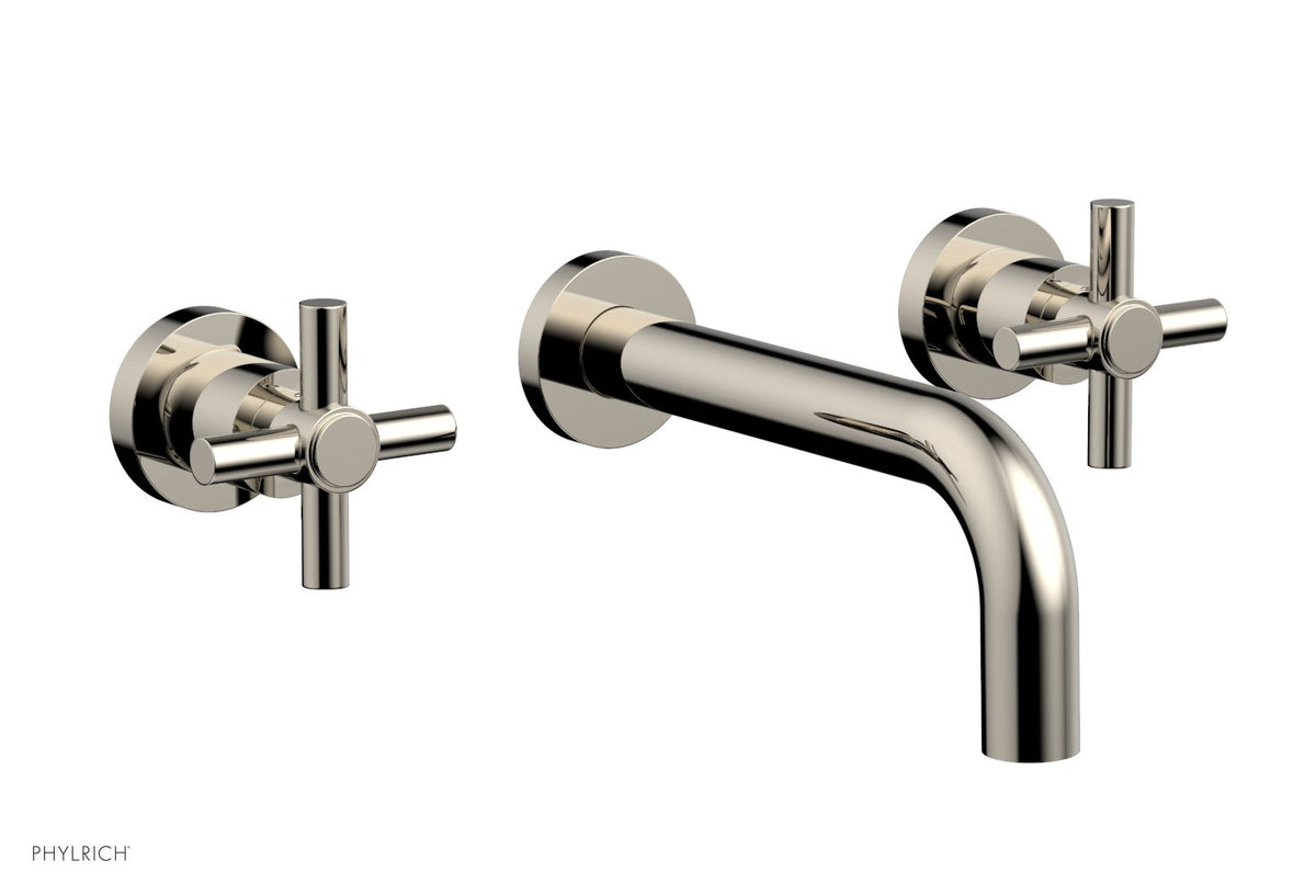 Basic Wall Tub Set Tubular Cross Handles D1134 - Phylrich