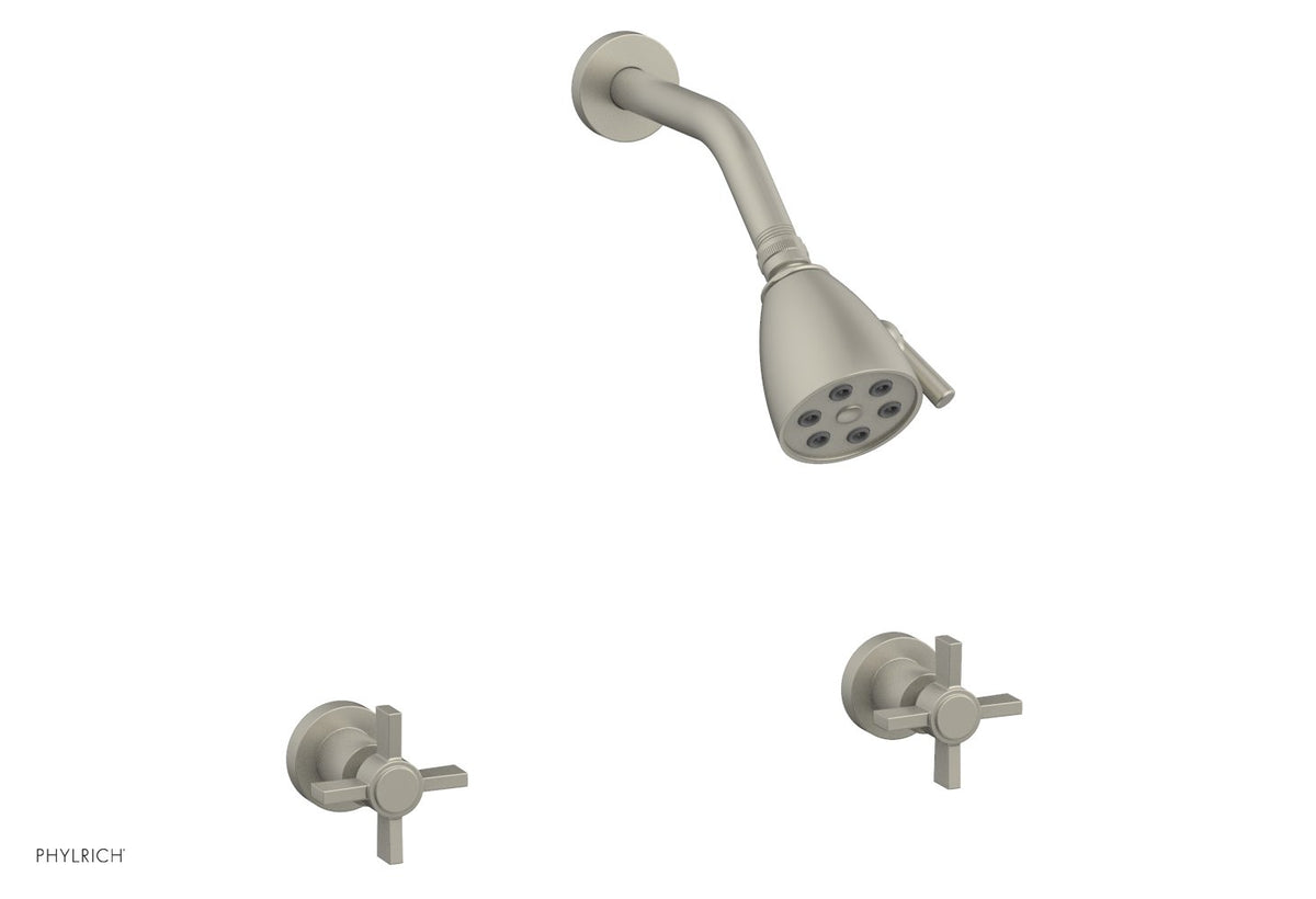 BASIC Two Handle Shower Set - Blade Cross Handles D3137 - Phylrich